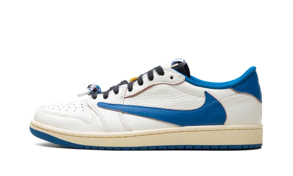 Air Jordan 1 Retro Low OG SP Fragment x Travis Scott Sail Military Blue ...